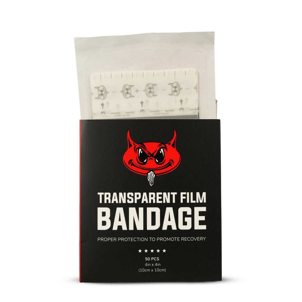 CAM Transparent Aftercare Bandage (Pre-Cut Sheets) - 50 Sheets - 4" x